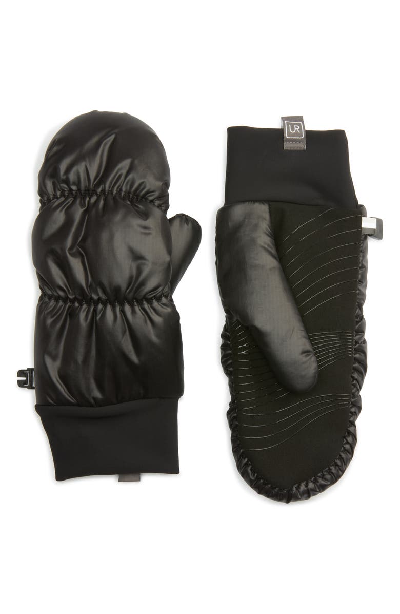 U|R All Weather Mixed Media Puffer Mittens | Nordstromrack