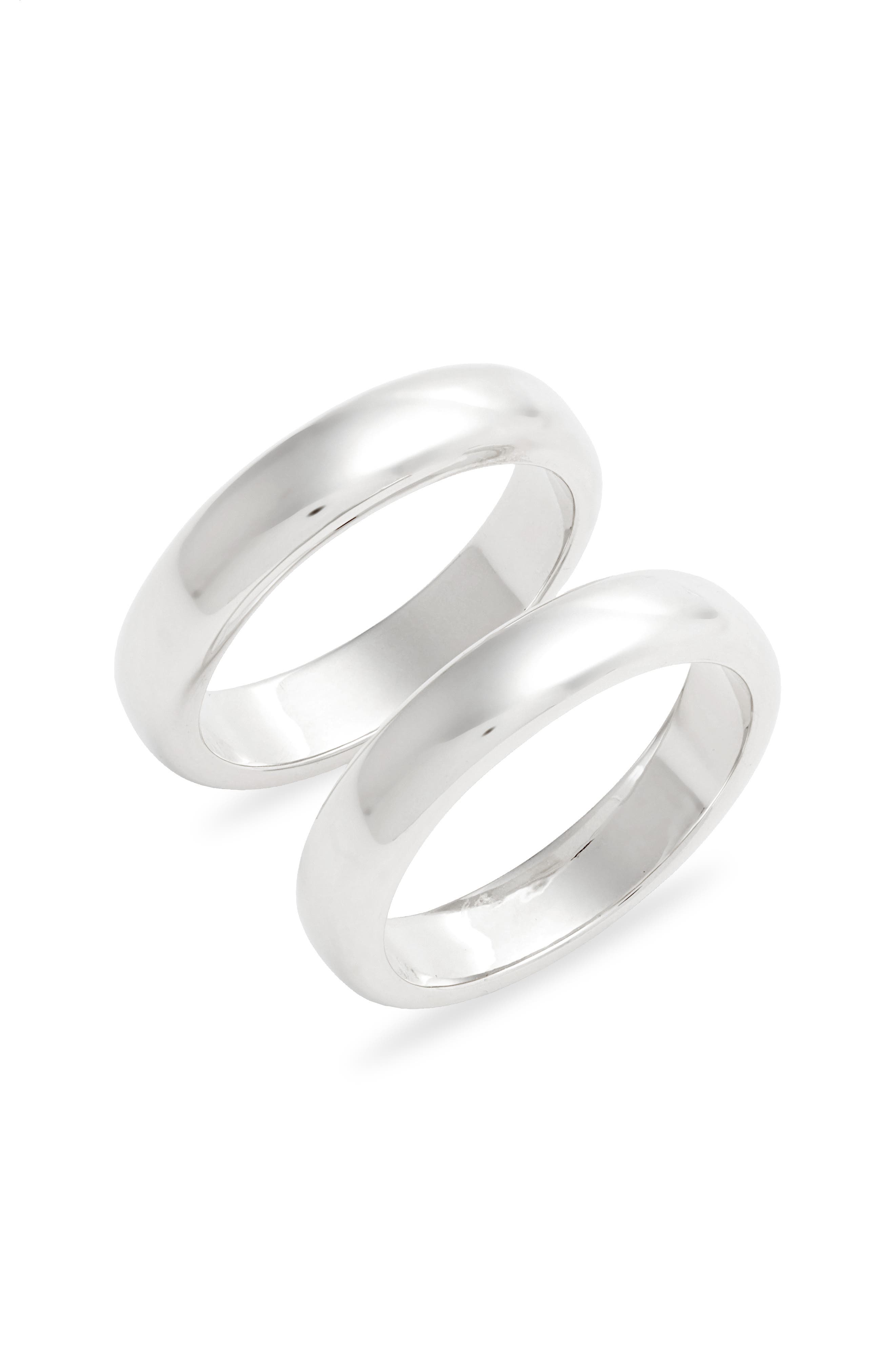 Nordstrom Demi Fine Timeless Set of 2 Band Rings | Nordstromrack