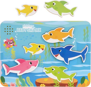 Novelty Poster Pinkfong 5-Piece Baby Shark Wooden Sound Puzzle | Nordstrom