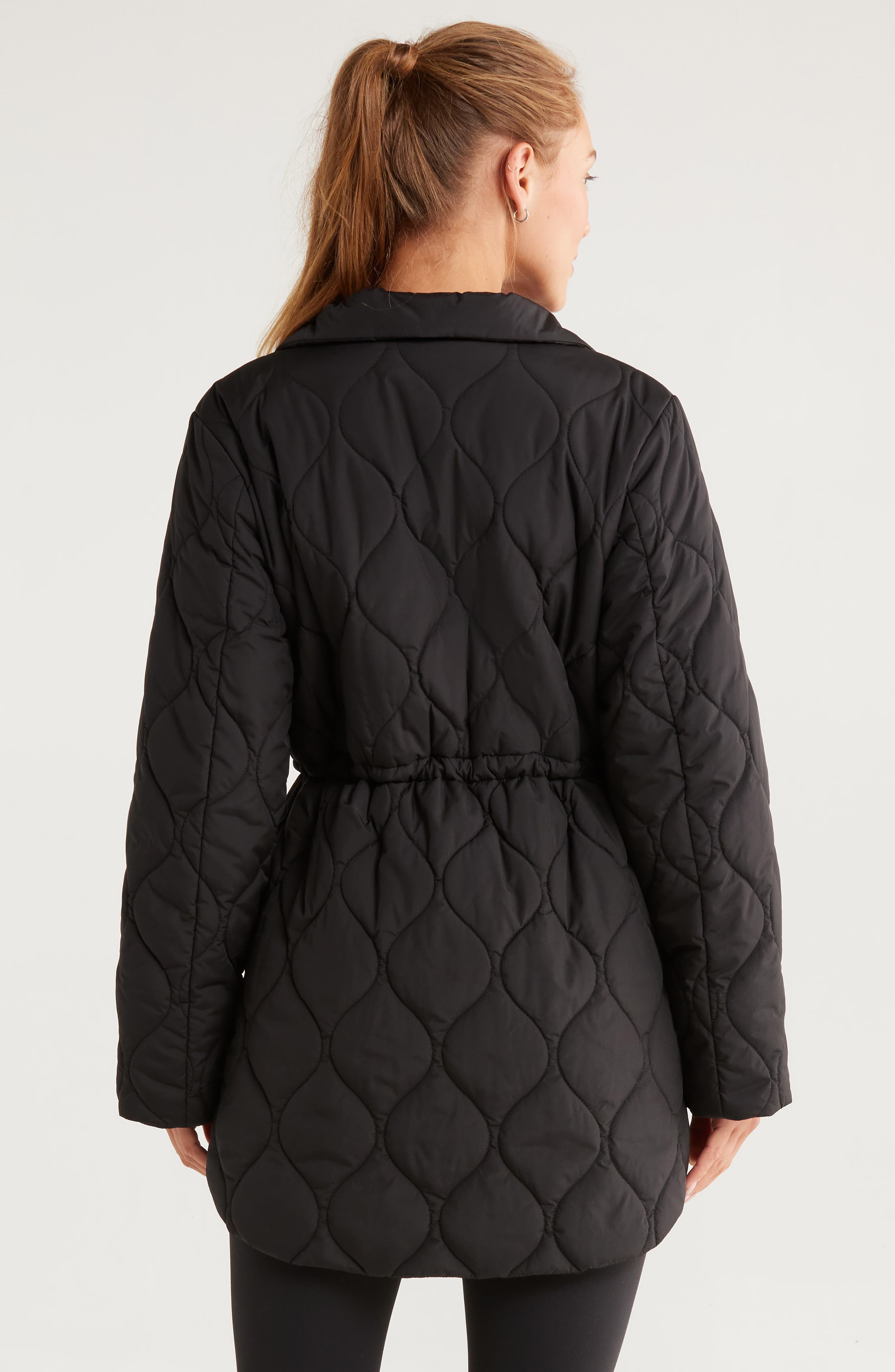 Zella Skyline Longline Quilted Jacket | Nordstrom