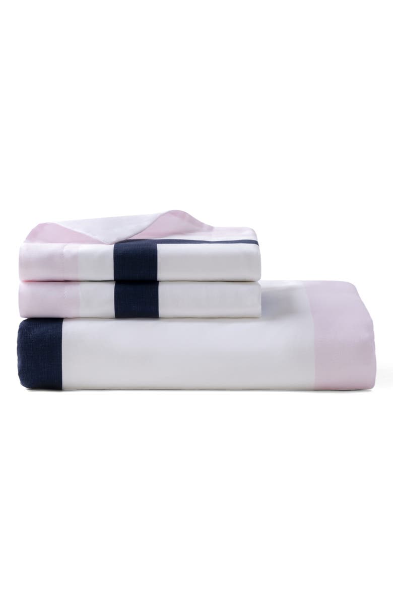 Brooks Brothers Double Border Turkish Cotton Sateen Duvet Cover & Sham ...
