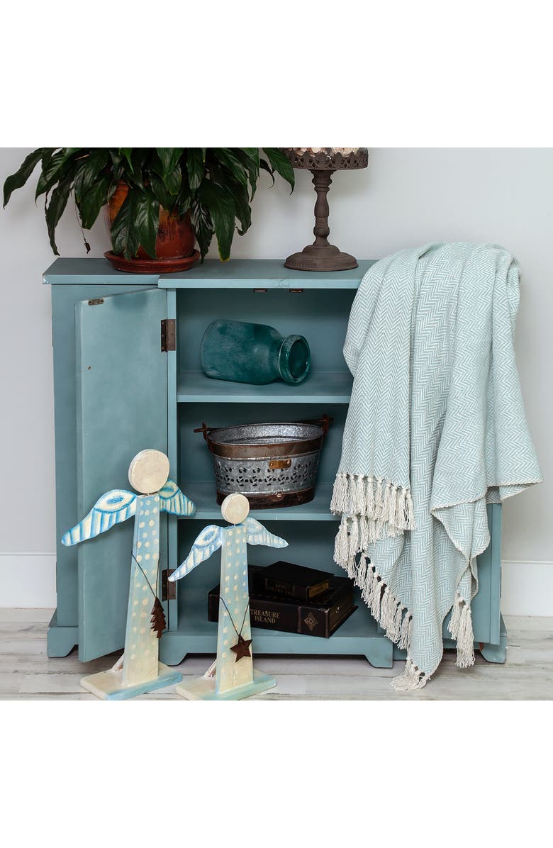 PARKLAND COLLECTION Isla Herringbone Multicolored Handloomed Cotton ...