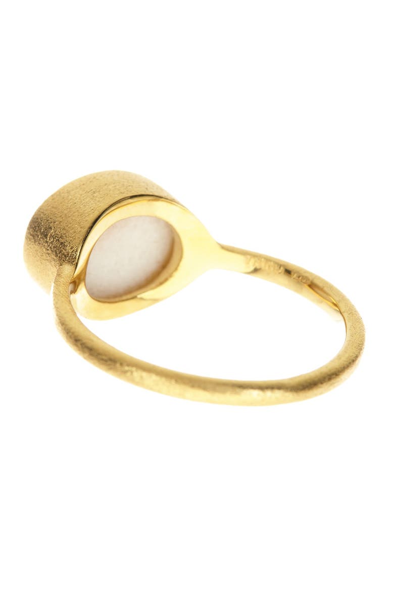 18K Gold Clad East-West White Druzy Oval Ring (Women) | Nordstromrack