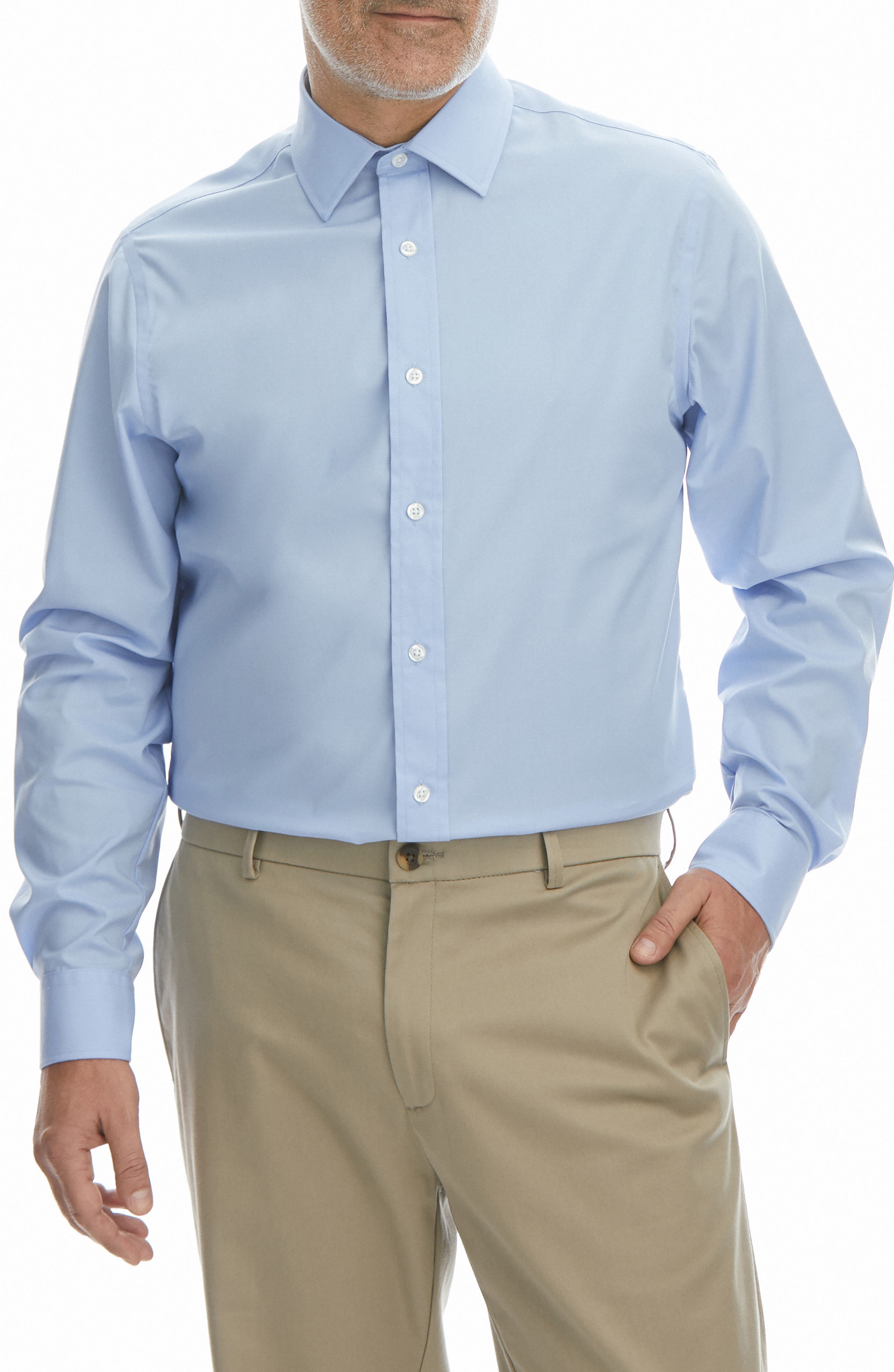 HAGGAR Classic Fit Stretch Cotton Performance Dress Shirt | Nordstromrack
