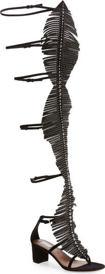Alaïa Studded Feather Gladiator Sandal (Women) | Nordstrom