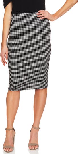 CeCe Check Knit Pencil Skirt | Nordstromrack