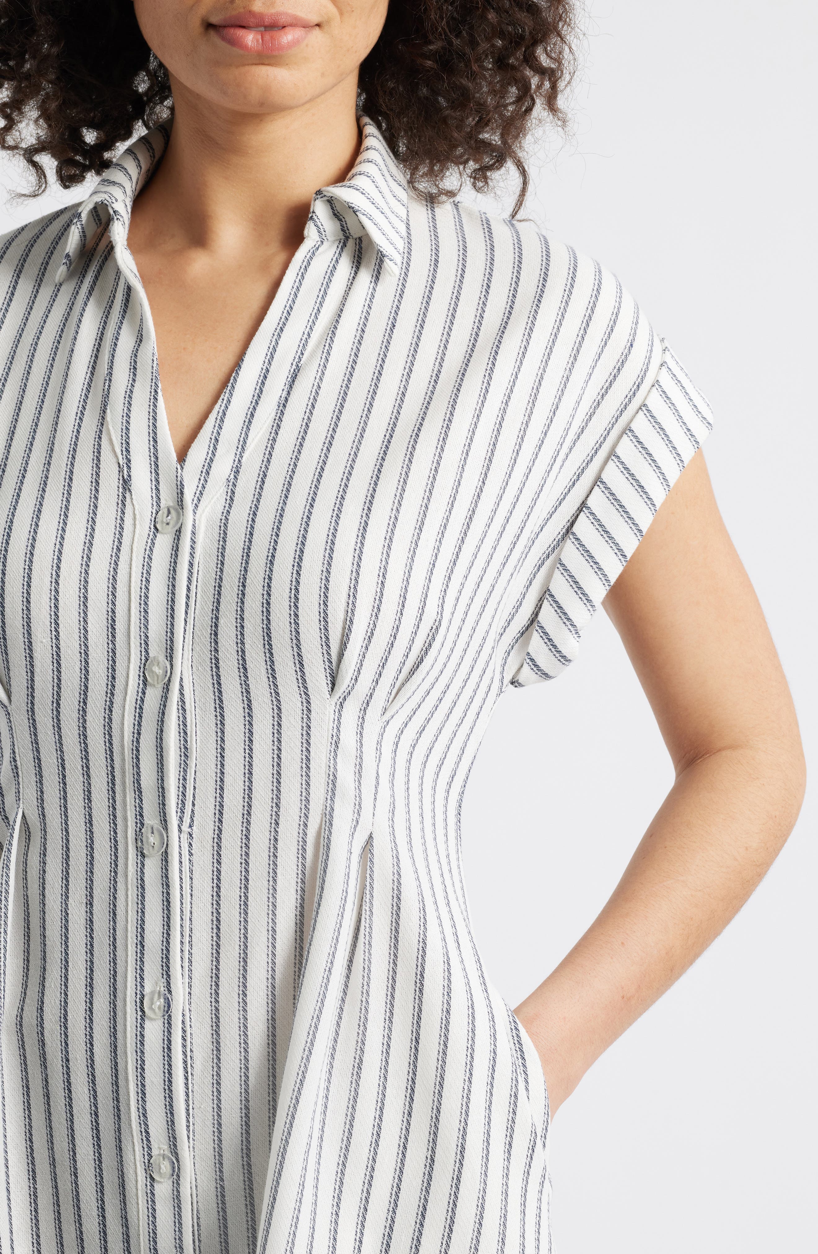 Julia Jordan Ticking Stripe Shirtdress | Nordstrom