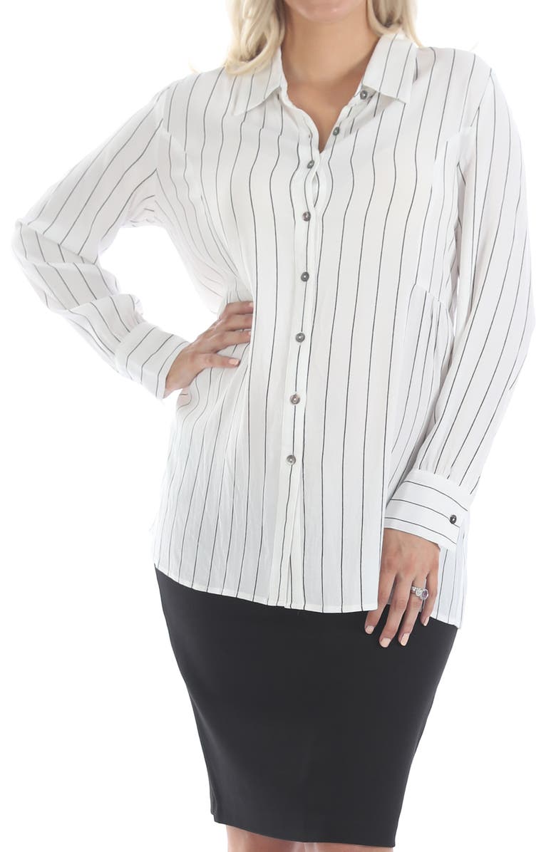 Angel Maternity Stripe Maternity/Nursing Button-Up Shirt | Nordstrom