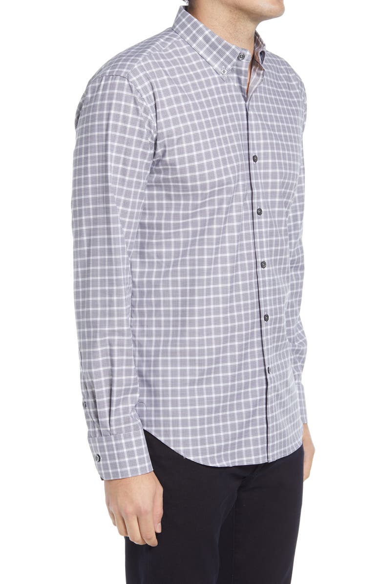 Bugatchi Shaped Fit Plaid Stretch Button-Down Shirt | Nordstrom
