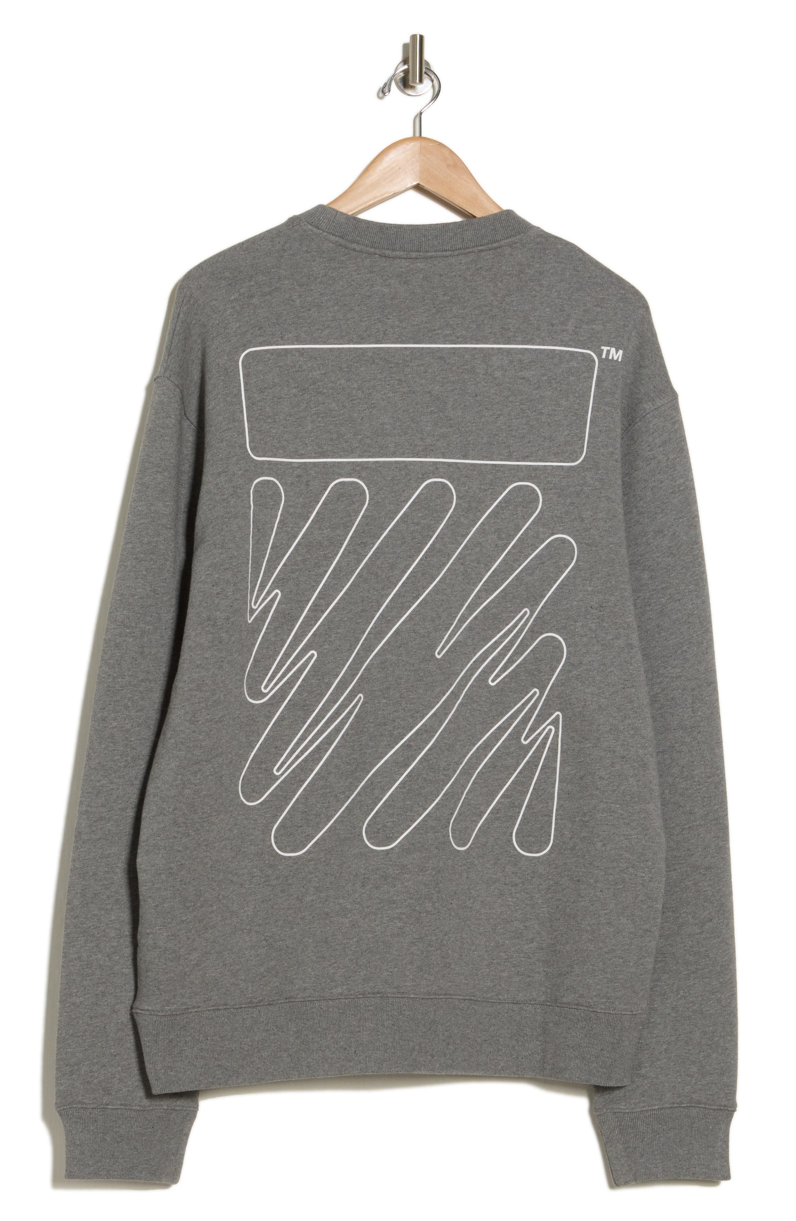 Off-White Slim Wave Outline Diagonal Crewneck Sweatshirt | Nordstromrack
