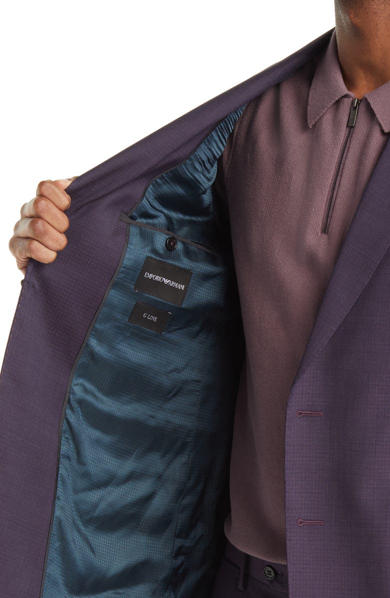 Emporio Armani G Line Micropattern Stretch Wool Suit | Nordstrom