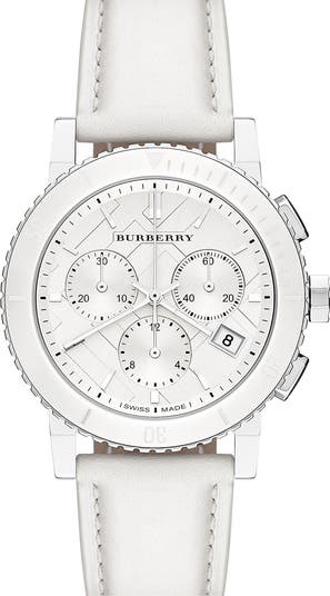 Burberry Check Stamped Chronograph Watch, 38mm | Nordstrom