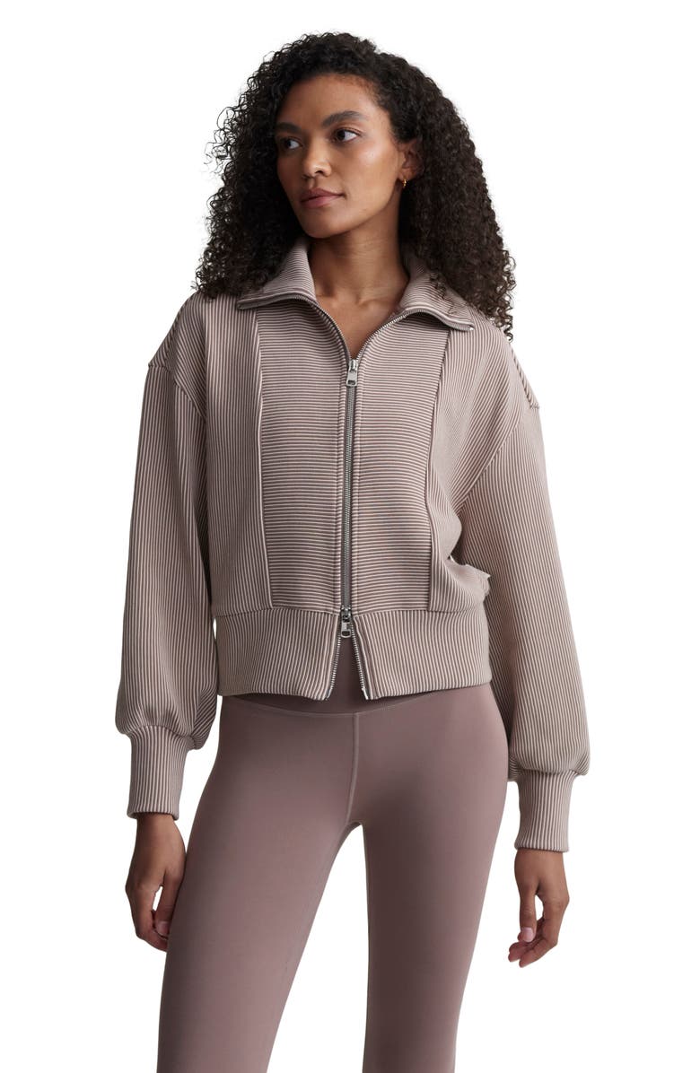 Varley Gibbs Ottoman Rib Crop Zip Jacket | Nordstrom