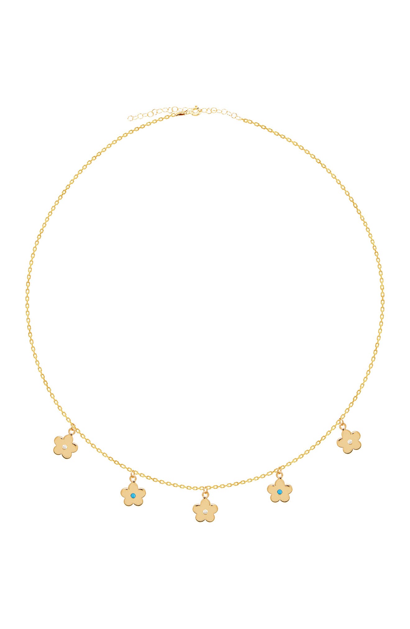 SPHERA MILANO Gold Vermeil Flower Station Necklace | Nordstromrack