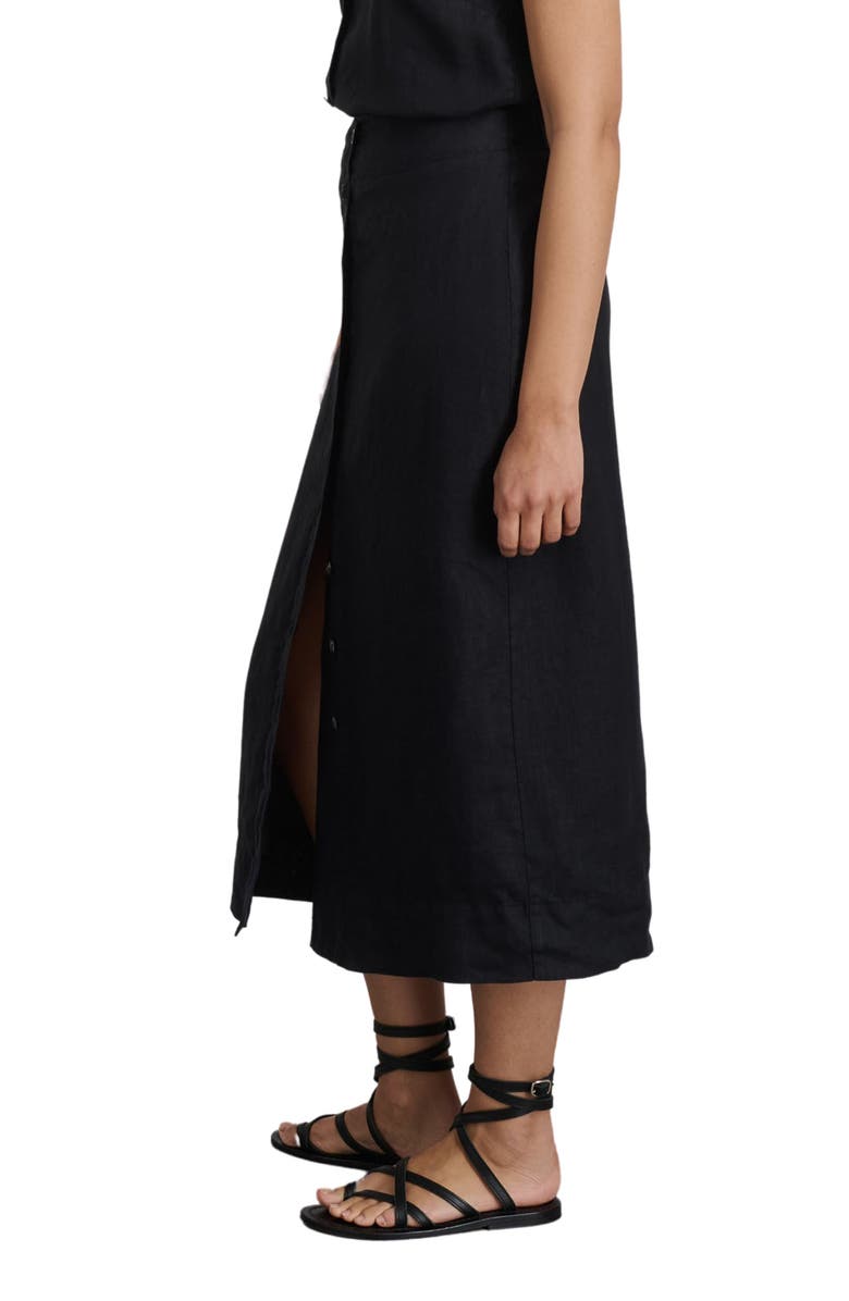 Alex Mill Zoe Button Front Linen Midi Skirt | Nordstromrack