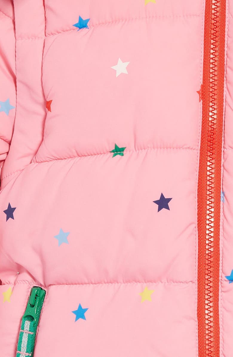 Mini Boden Kids' Two-in-One Star Print Fleece Lined Hooded Puffer ...