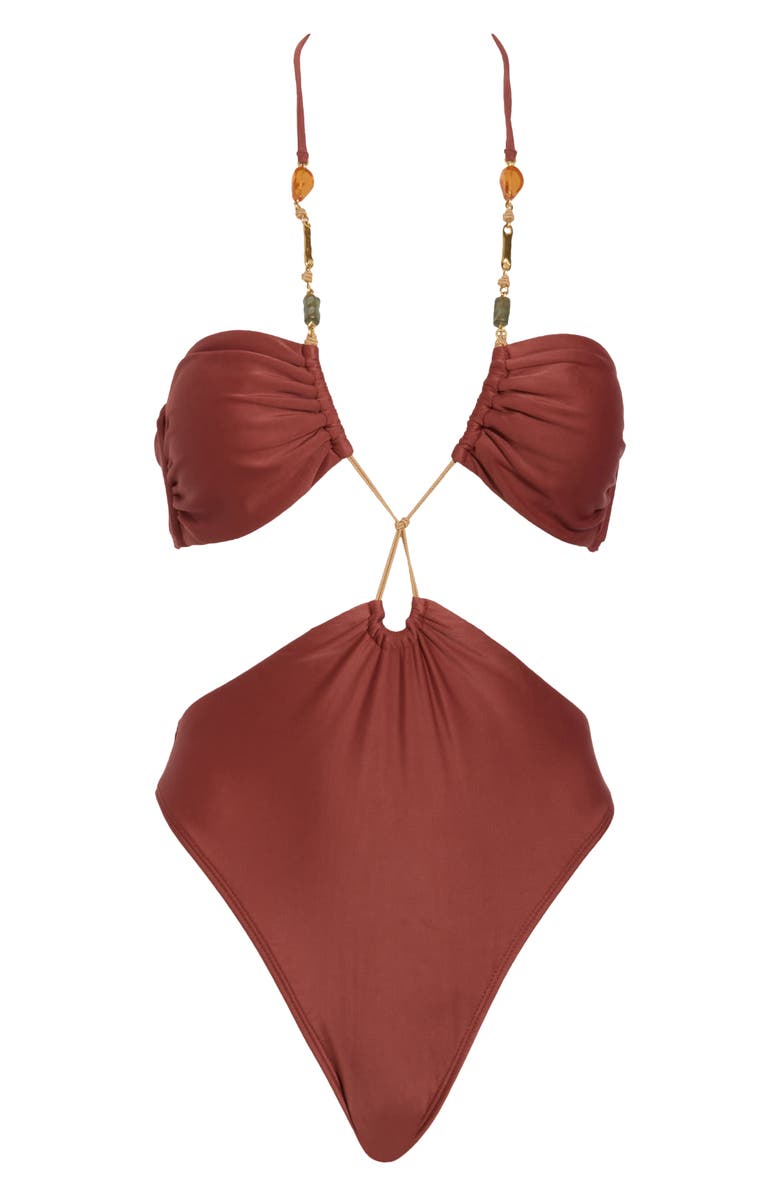 ViX Paula Hermanny Solid Kaia Cutout One-Piece Swimsuit | Nordstromrack
