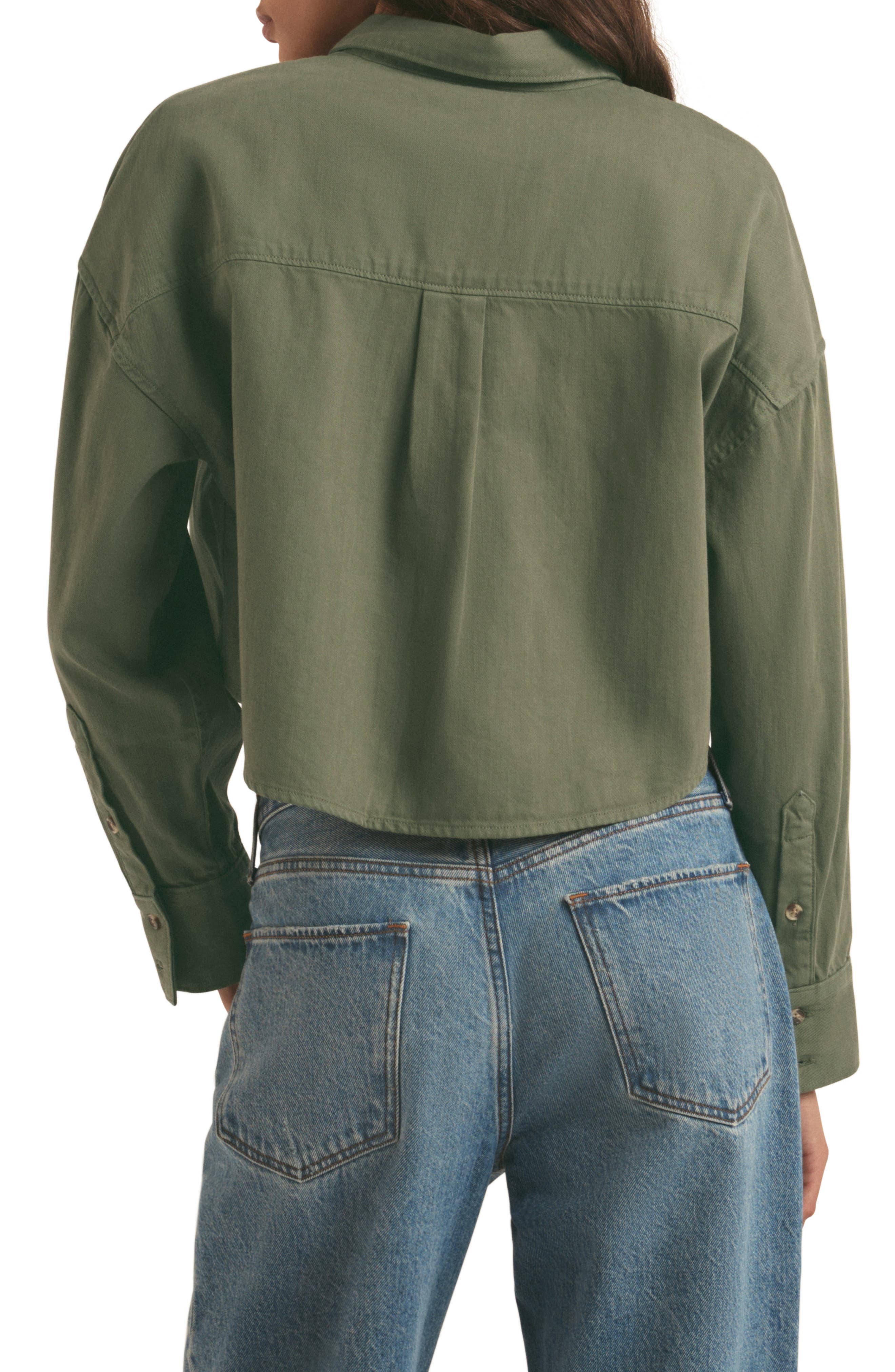 Favorite Daughter The Crop Relaxed Button-Up Shirt | Nordstromrack