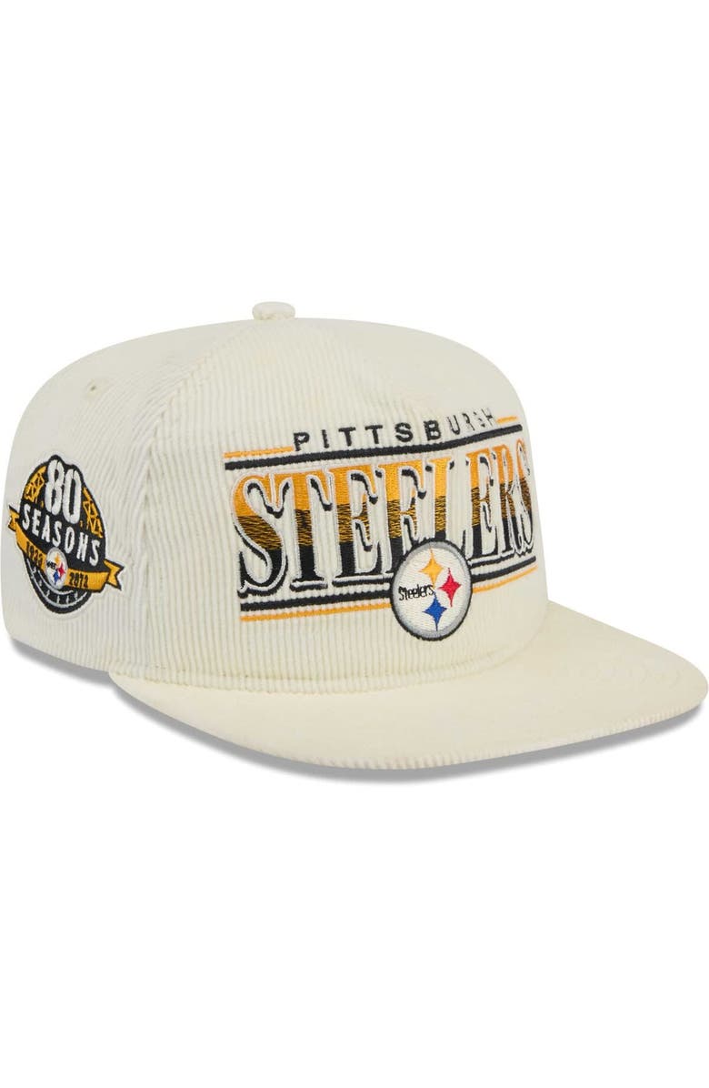 New Era Men's New Era Cream Pittsburgh Steelers Throwback Corduroy ...