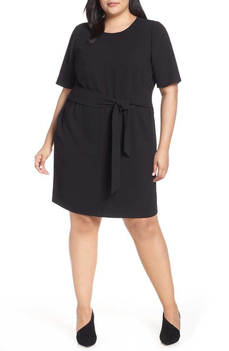 Vince Camuto Belt Parisian Crepe Dress | Nordstrom