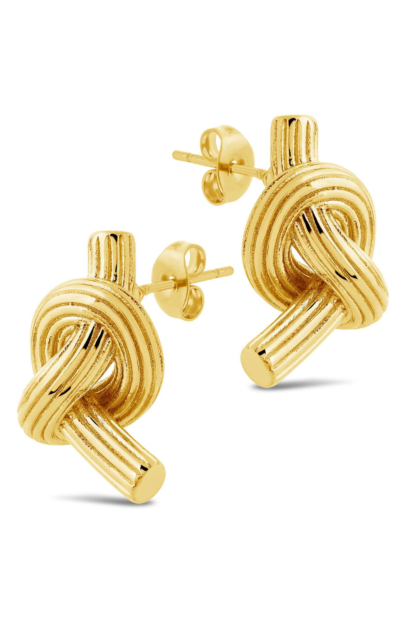 Sterling Forever Textured Love Knot Stud Earrings | Nordstromrack