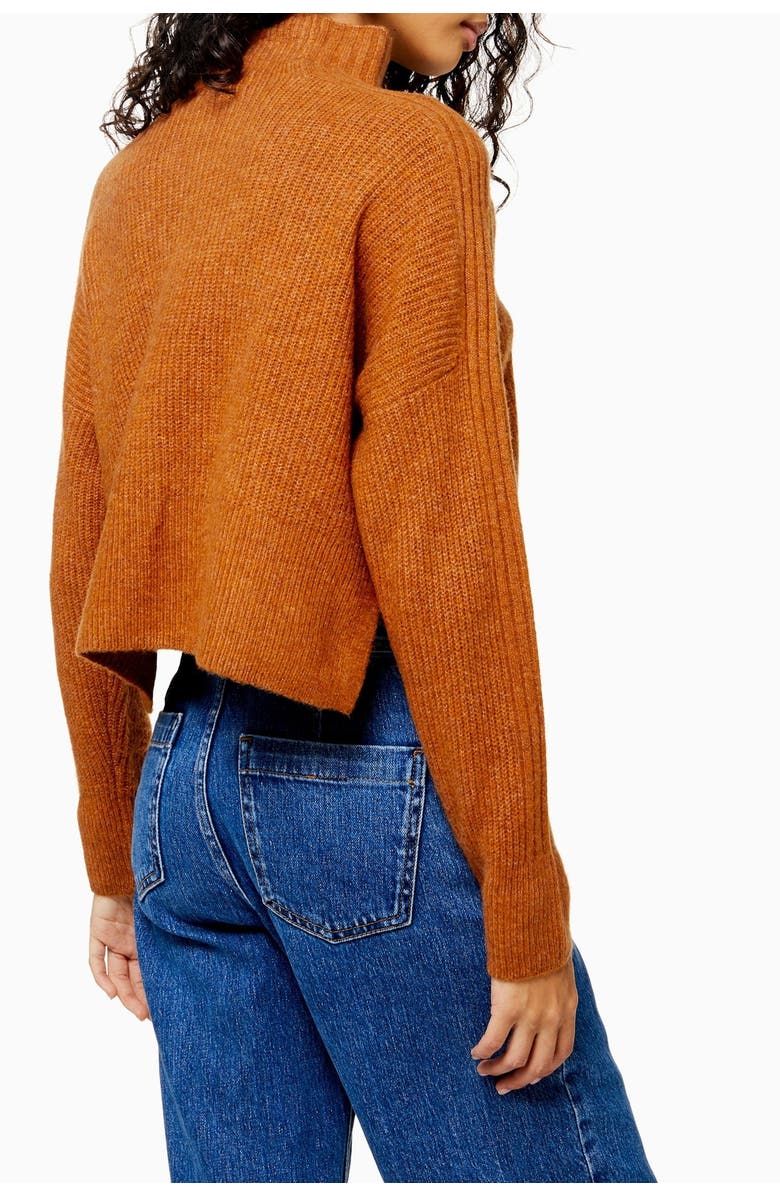Topshop Crop Funnel Neck Sweater | Nordstromrack