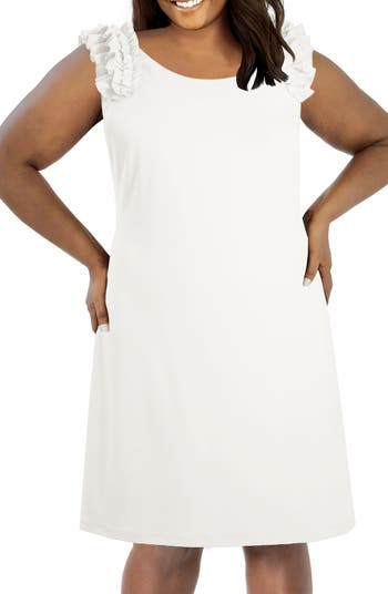 Marée Pour Toi Ruffle Sleeve Scuba Knit Sheath Dress | Nordstrom