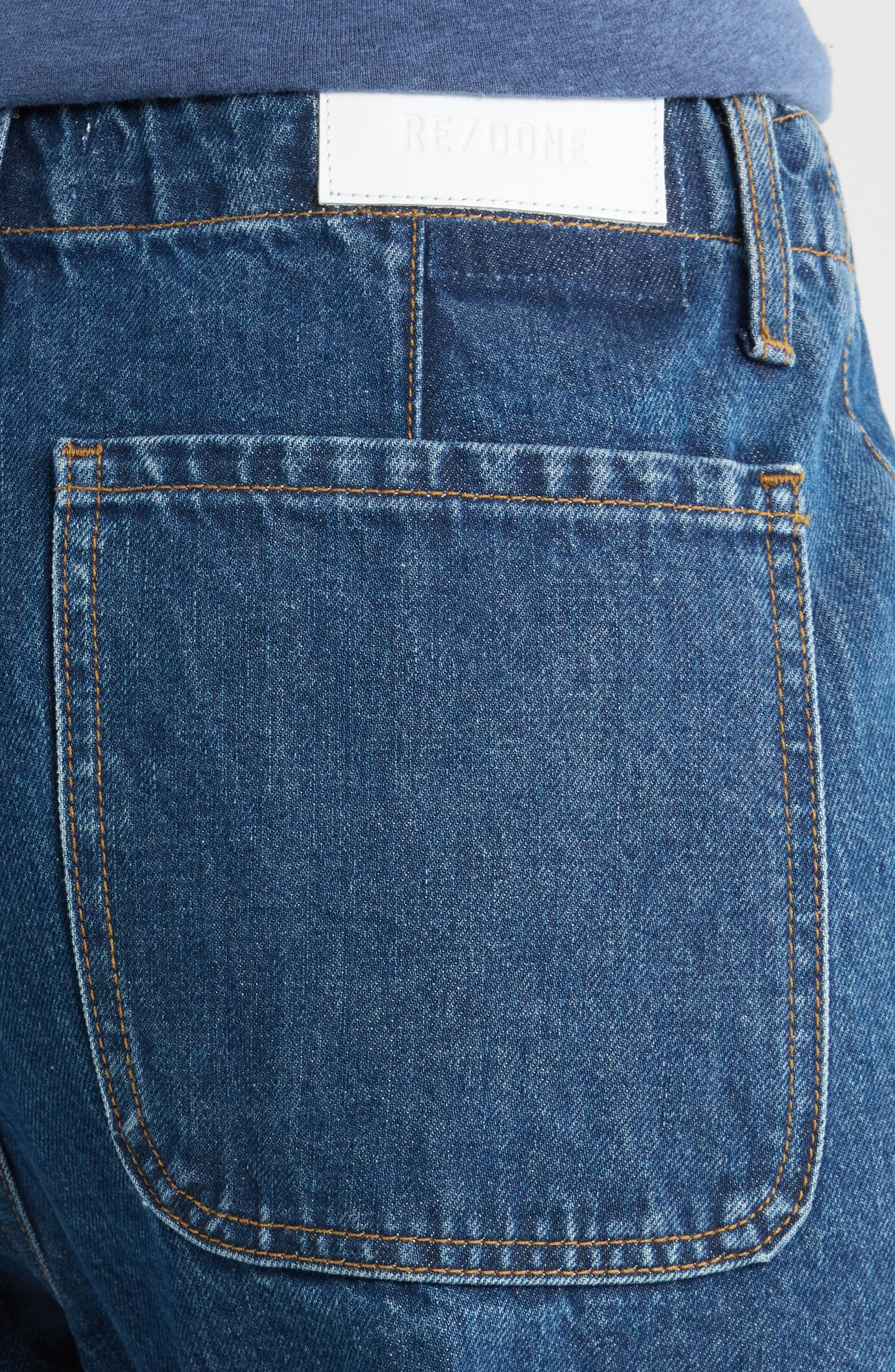 Re/Done The Bender High Waist Cuff Straight Leg Jeans | Nordstromrack