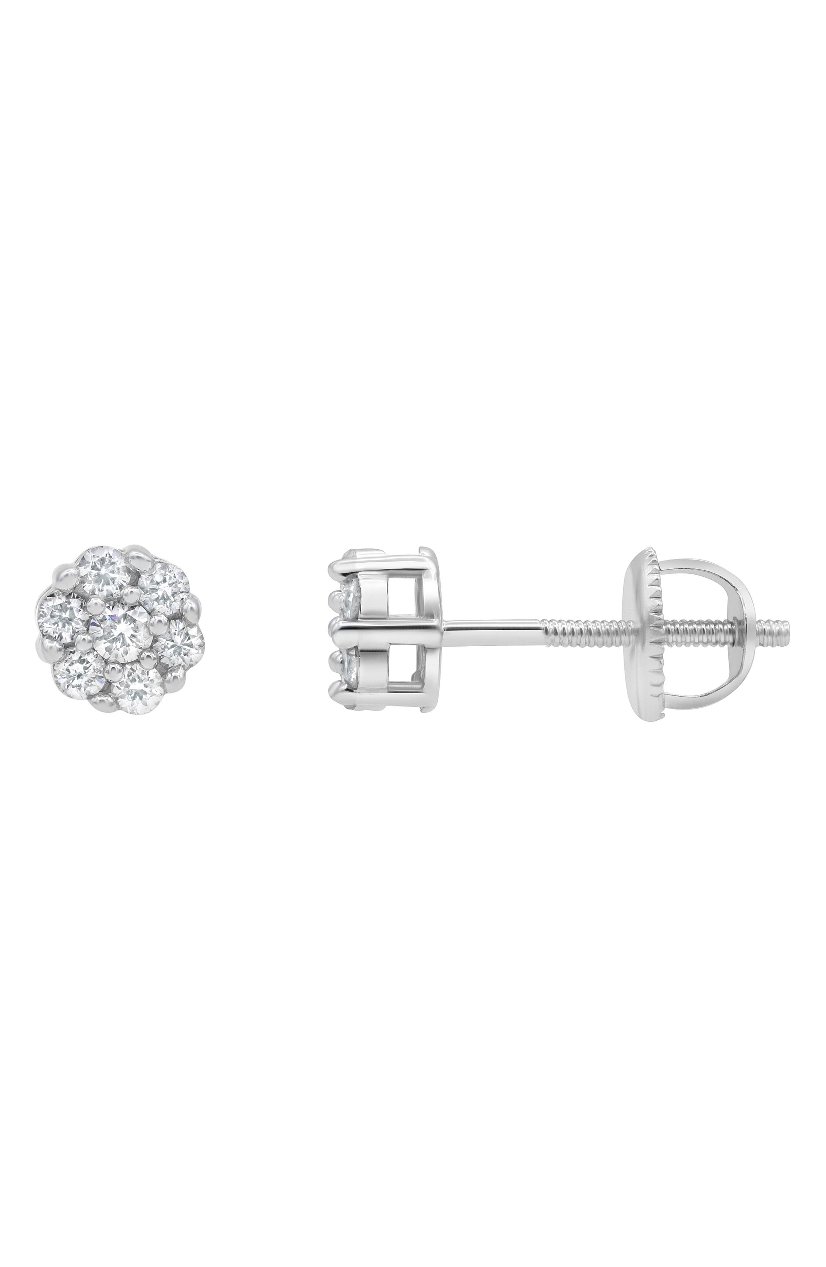 Lab Grown Diamond Cluster Stud Earrings (Women) | Nordstromrack