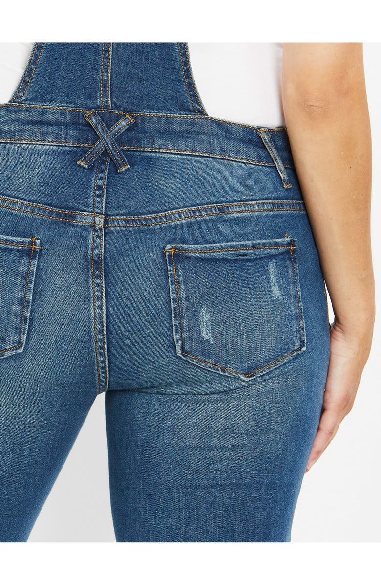 MOTHERHOOD MATERNITY Indigo Blue Side-Panel Letdown Skinny Ankle Denim ...