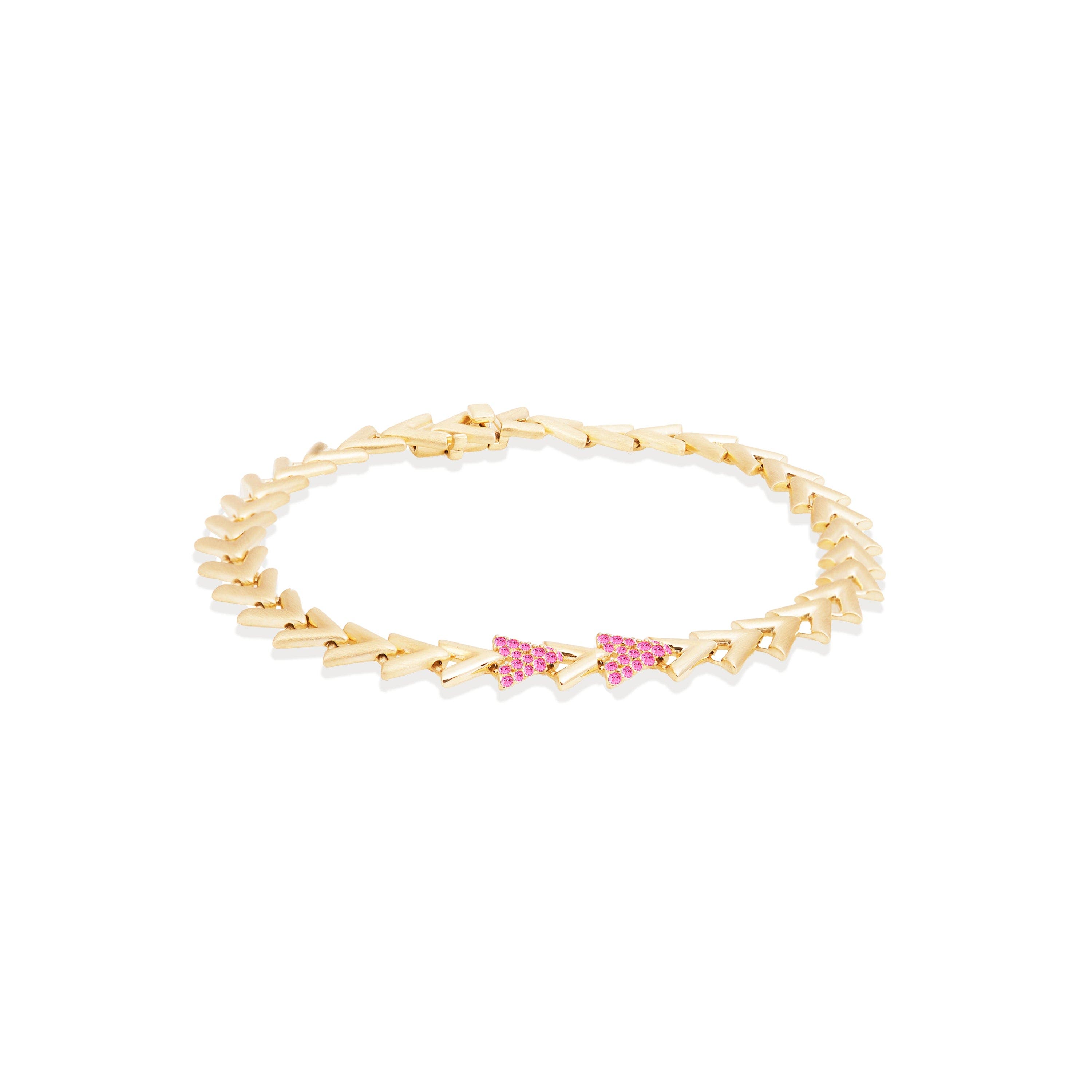 Campbell + Charlotte Spark Chevron Link Bracelet In Gold | ModeSens
