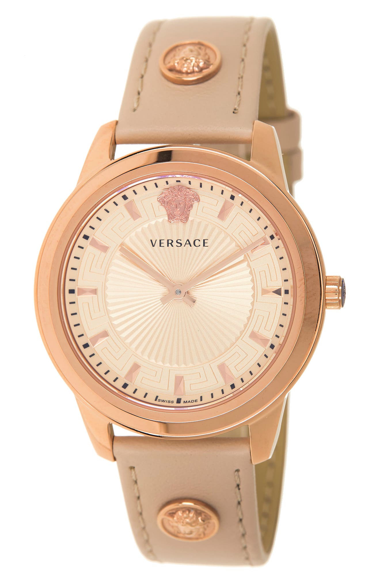 Versace Women's 2-Hand Quartz Leather Strap Watch, 38mm | Nordstromrack