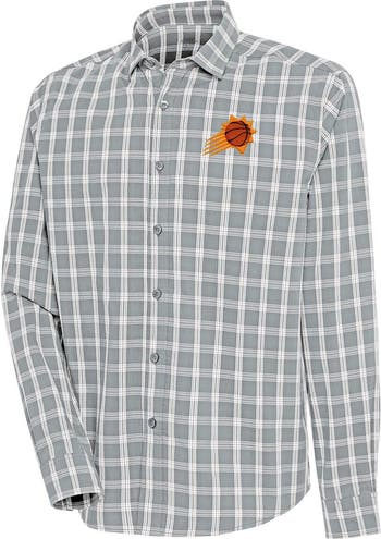 ANTIGUA Men's Antigua Heather Gray Phoenix Suns Carry Long Sleeve ...