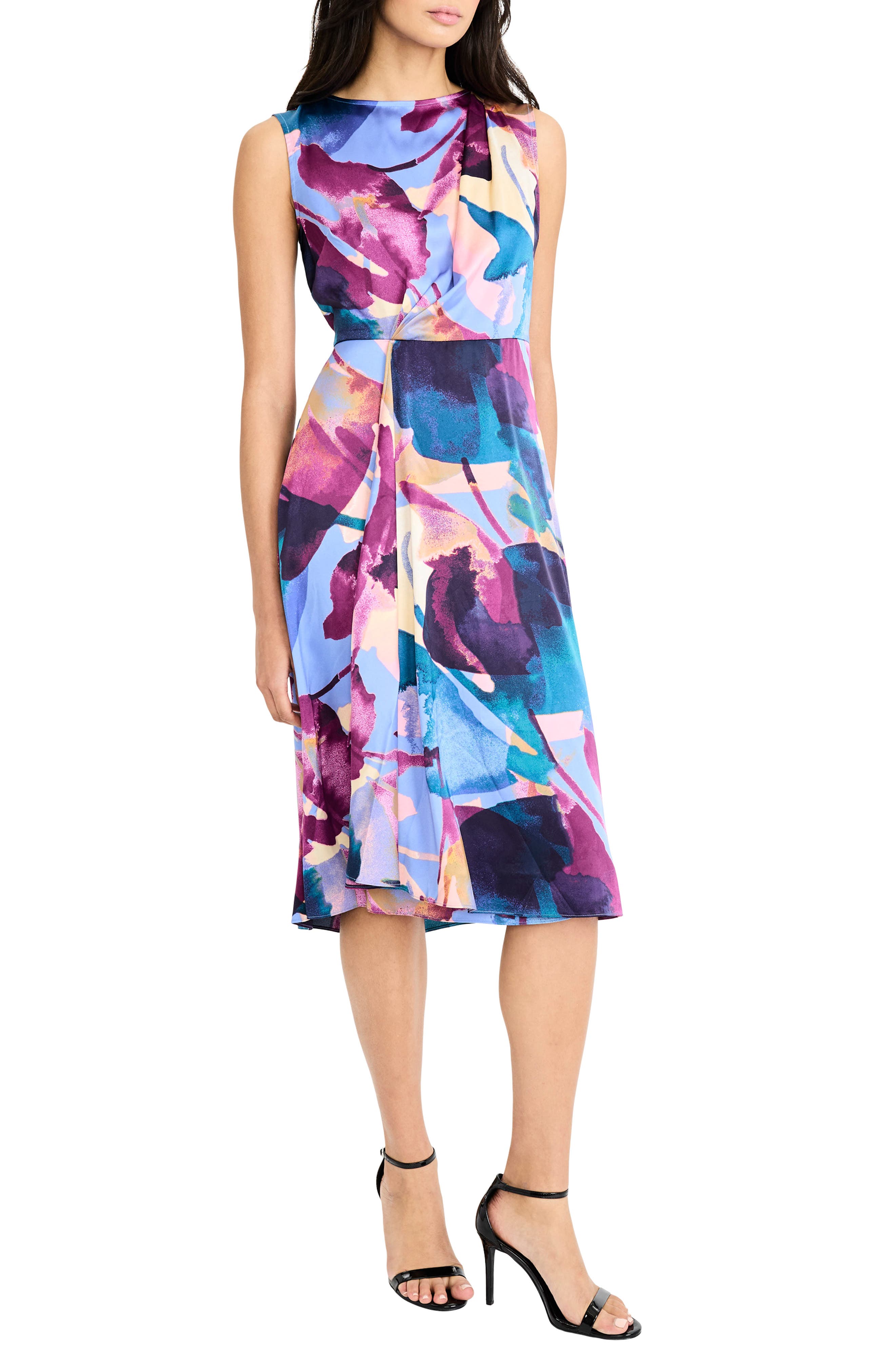 Maggy London Asymmetric A-Line Midi Dress | Nordstromrack