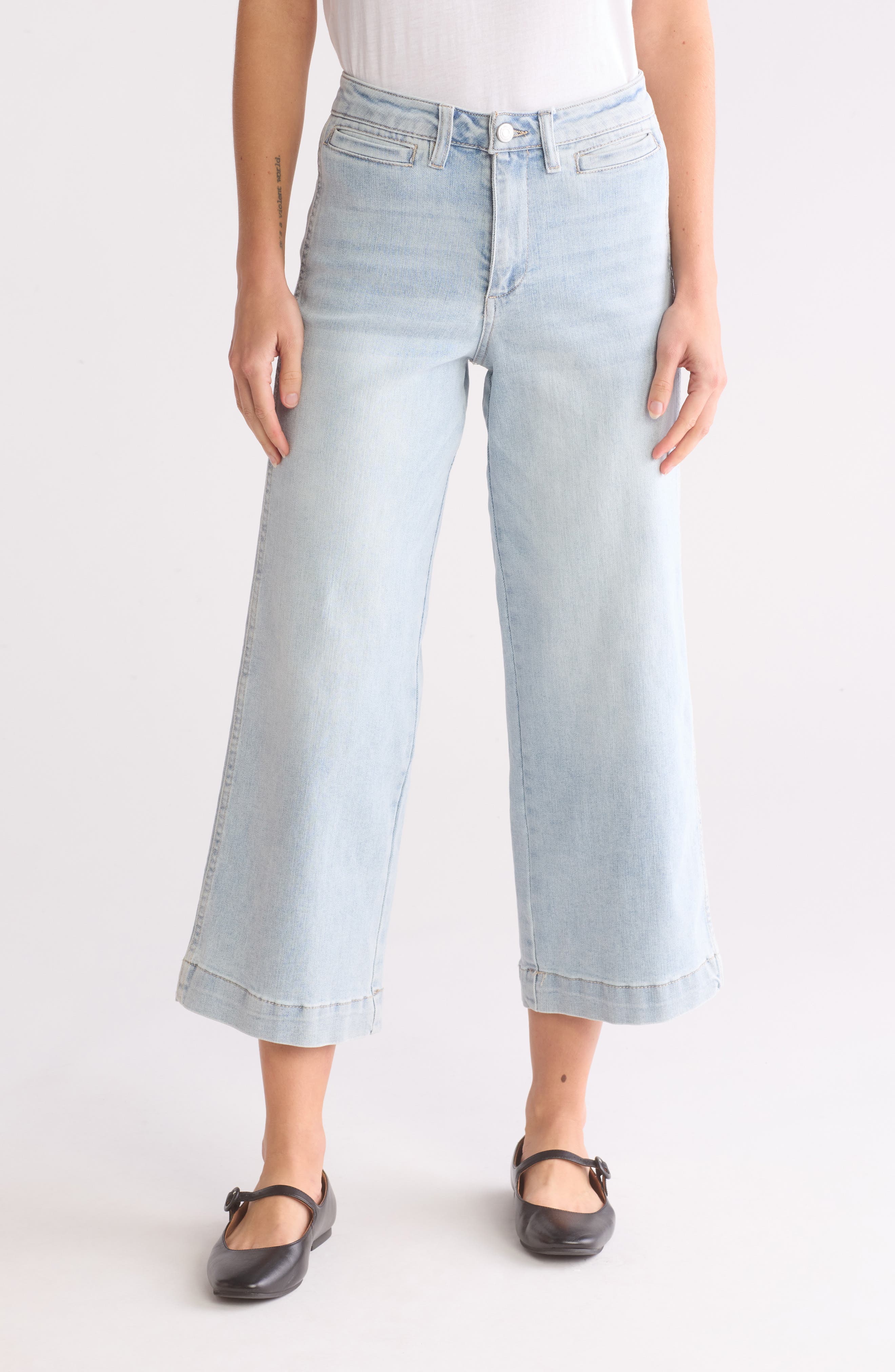 OAT NEW YORK High Waist Crop Wide Leg Jeans | Nordstromrack