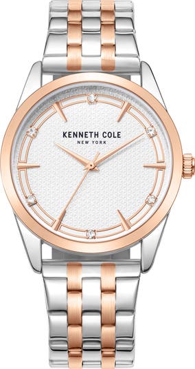 Kenneth Cole Two-Tone Crystal Embellished Bracelet Watch, 37mm ...