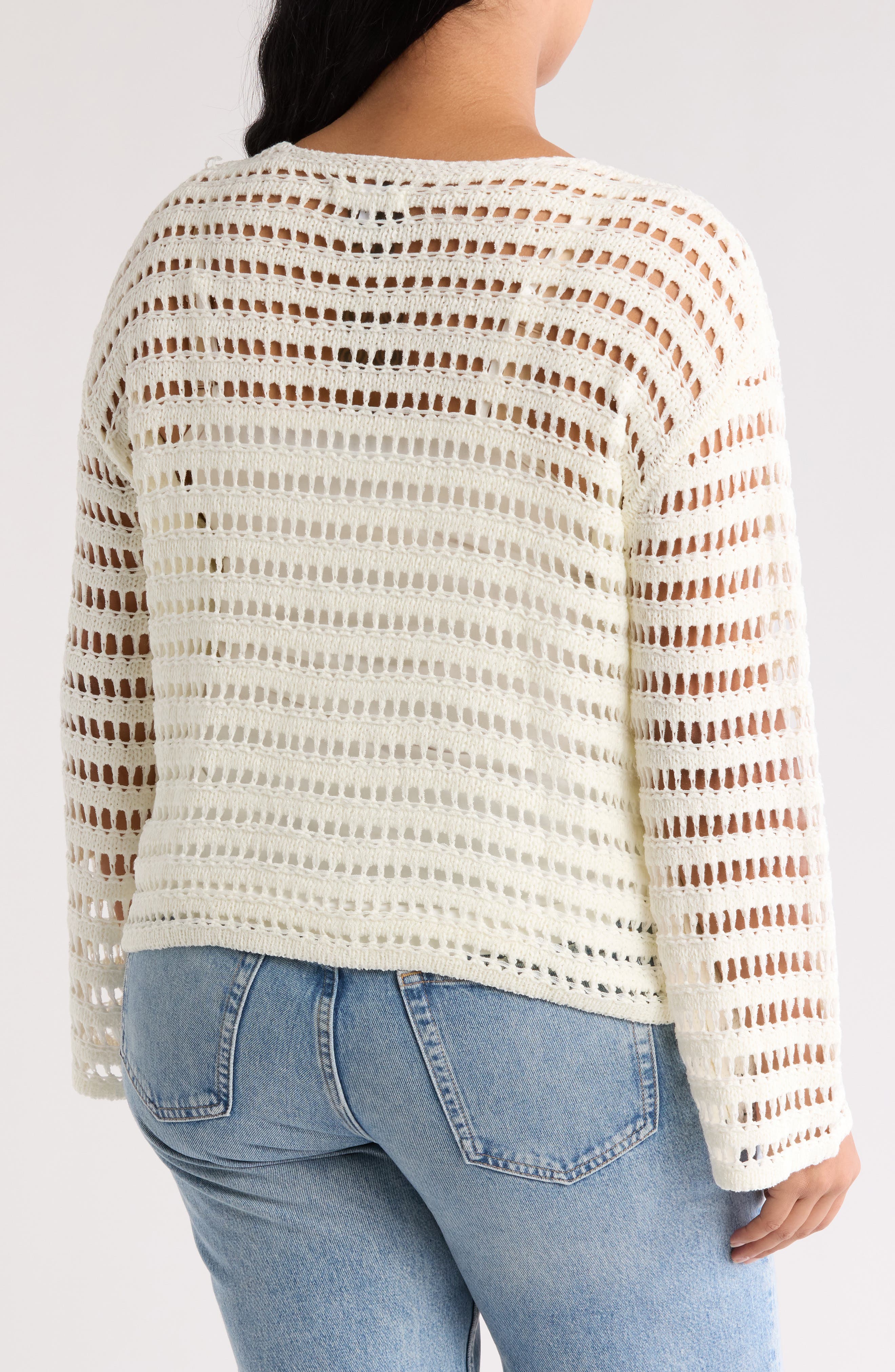 DR2 by Daniel Rainn Bell Sleeve Pointelle Sweater | Nordstromrack