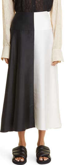 PARTOW Lucia Colorblock Wool & Silk Skirt | Nordstrom