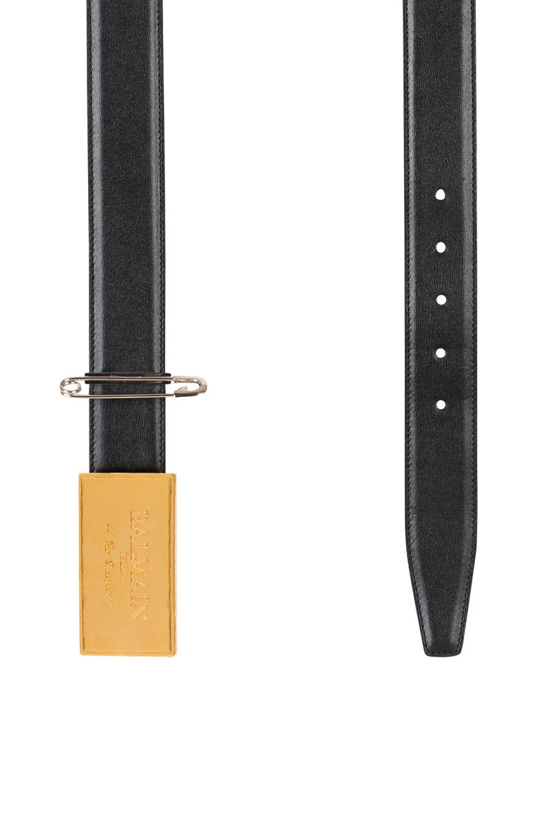 Balmain Safety Pin Leather Belt | Nordstromrack
