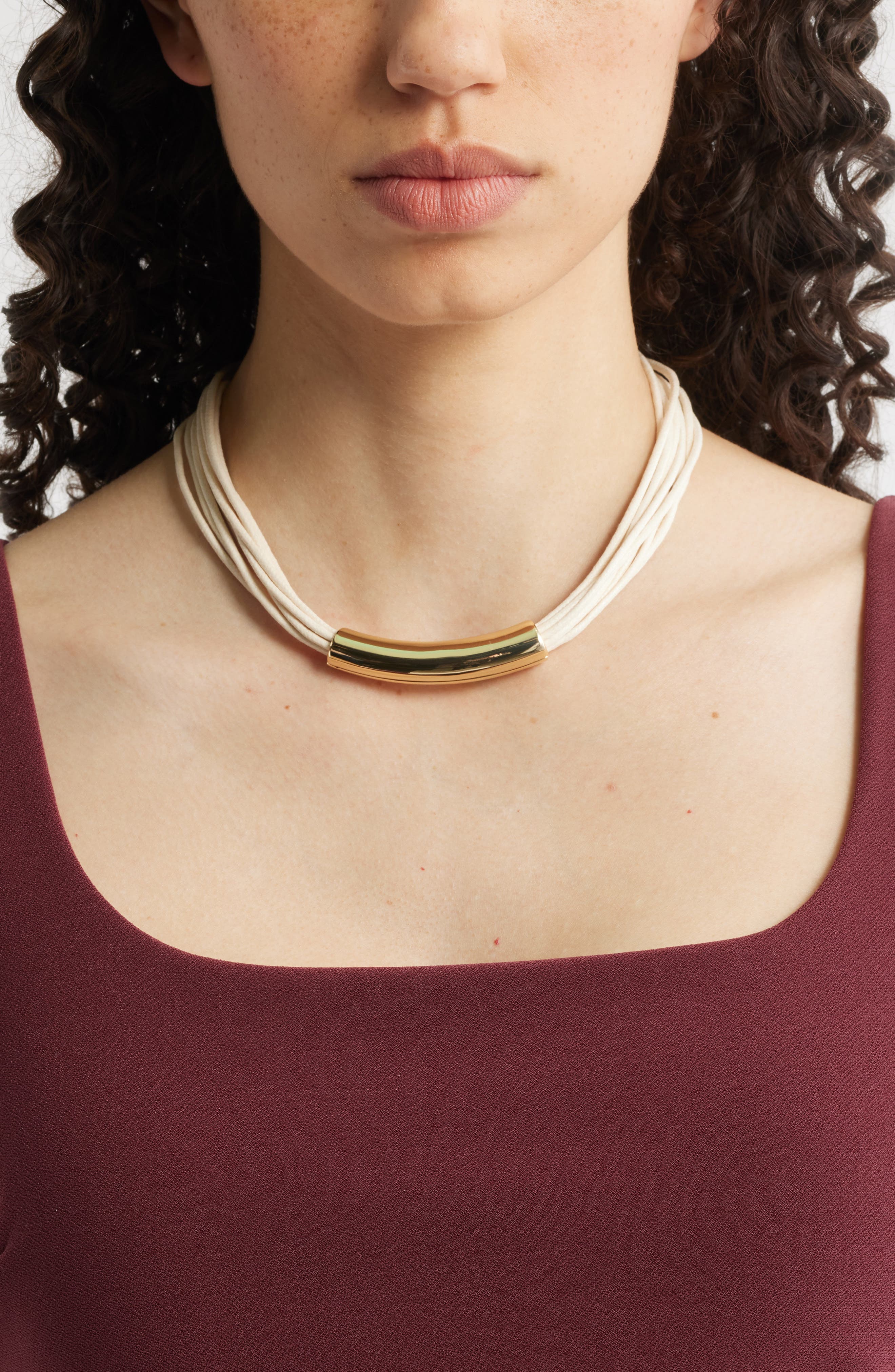 Nordstrom Tube Pendant Multistrand Cord Necklace | Nordstromrack