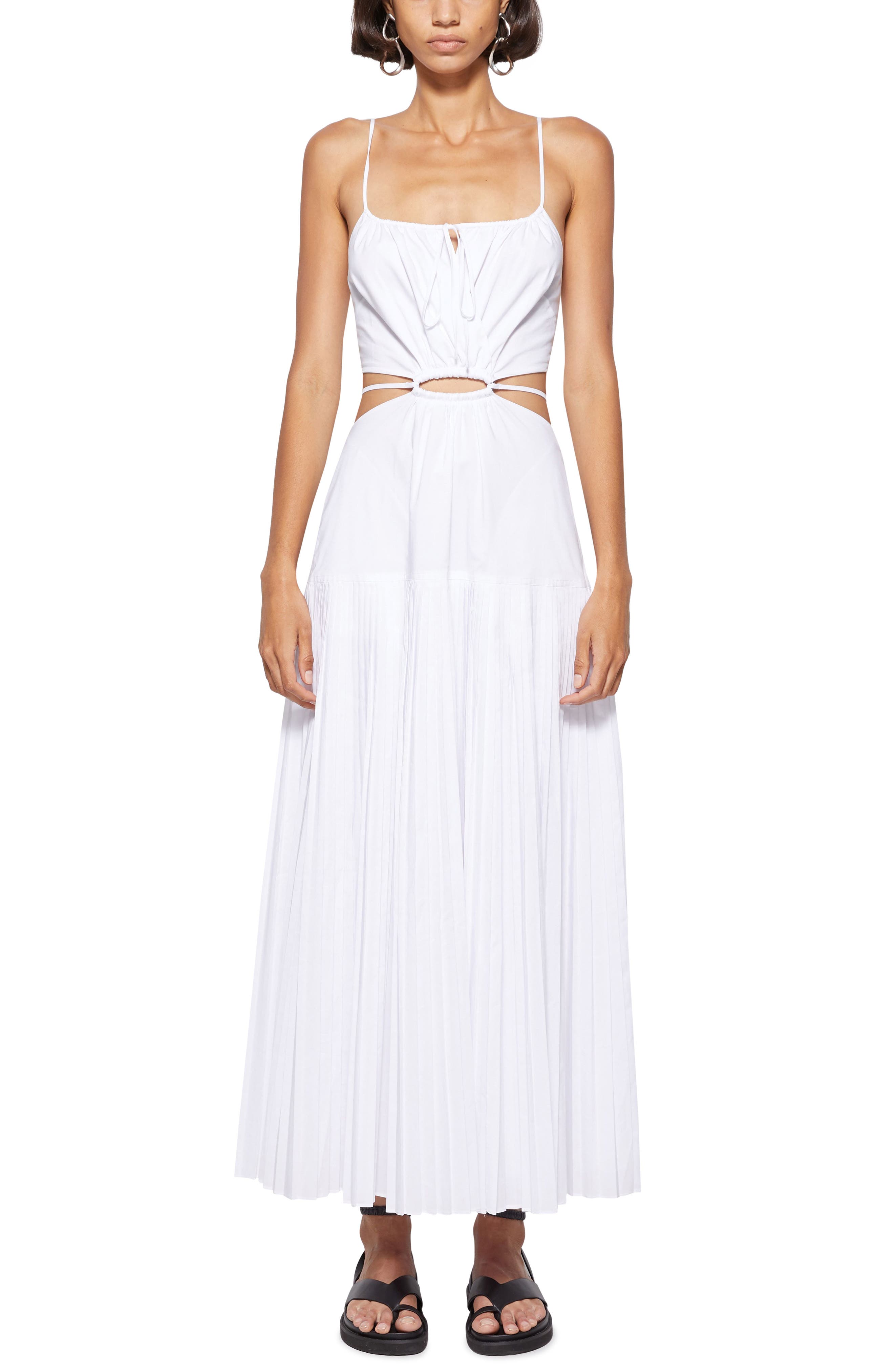 Simkhai Jonathan Simkhai Rem Cutout Detail Cotton Blend Poplin Maxi ...