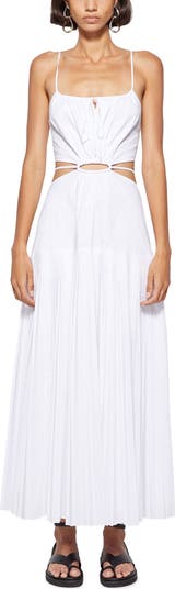 Simkhai Jonathan Simkhai Rem Cutout Detail Cotton Blend Poplin Maxi ...