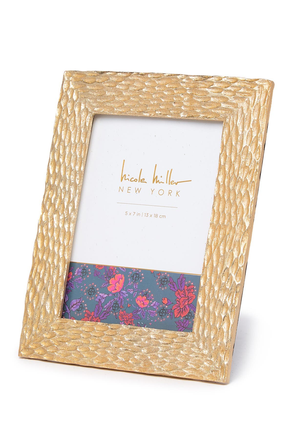 AZZURE HOME Nicole Miller 5" x 7" Gold Bamboo Style Resin Picture Frame ...