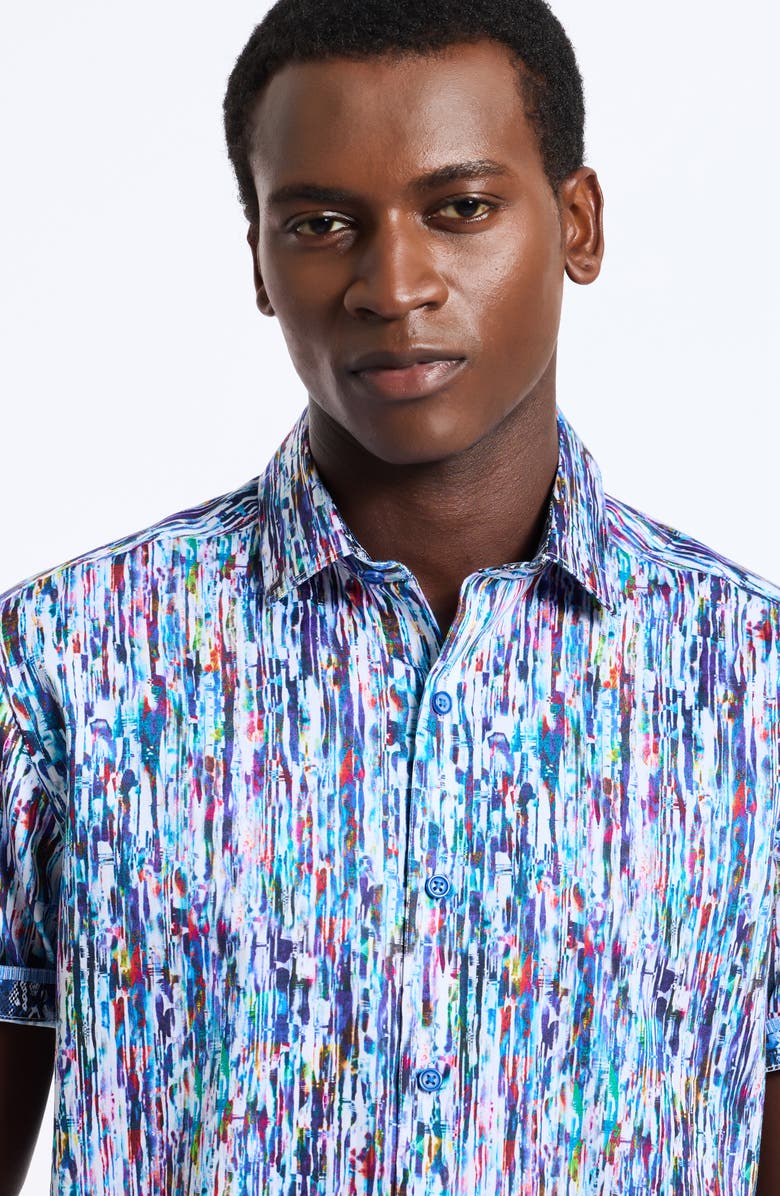 Robert Graham Langley Short Sleeve Cotton Button-Up Shirt | Nordstromrack
