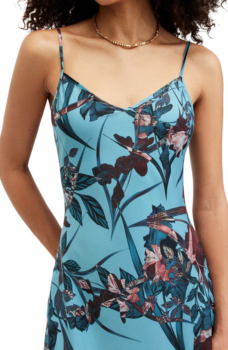 AllSaints Bryony Batu Floral Print Slipdress | Nordstromrack