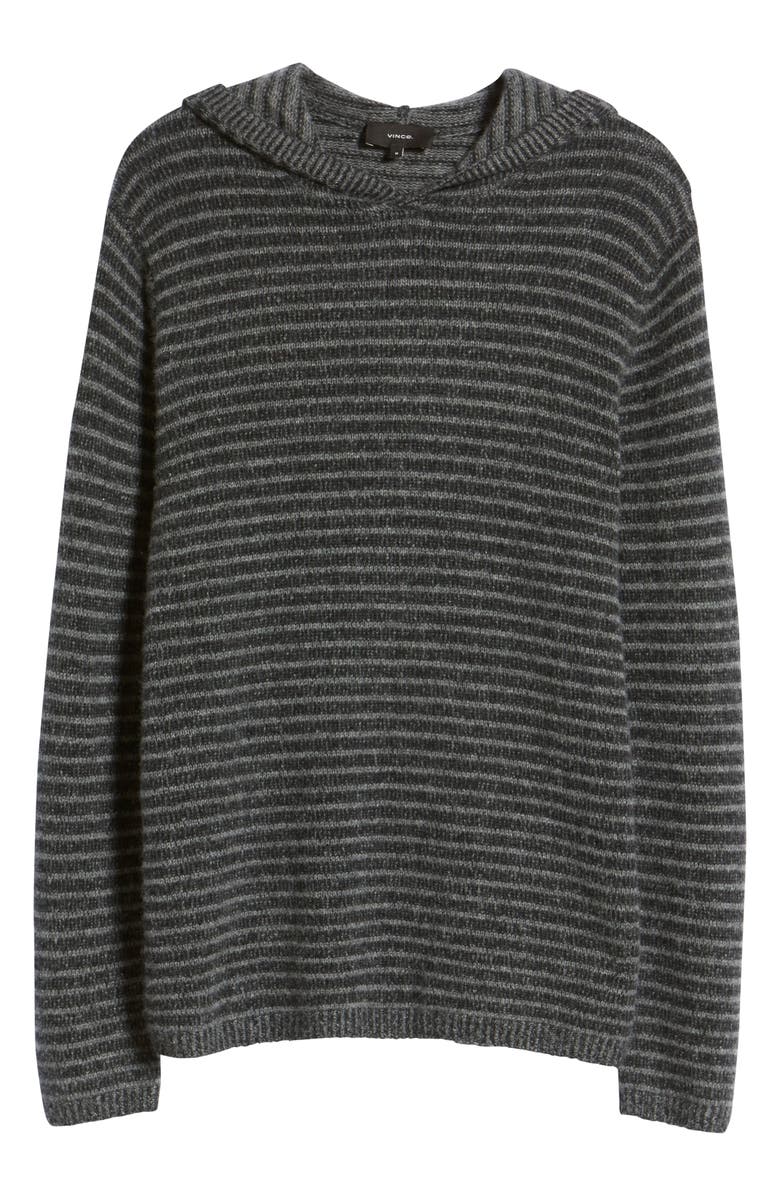 Vince Plush Stripe Cashmere Hooded Sweater | Nordstromrack