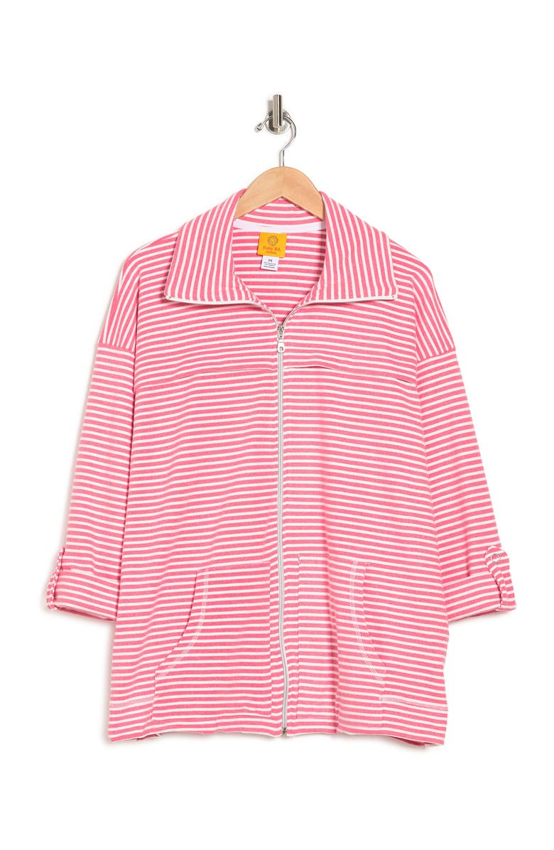 RUBY RD Stripe Zip Front Jacket | Nordstromrack