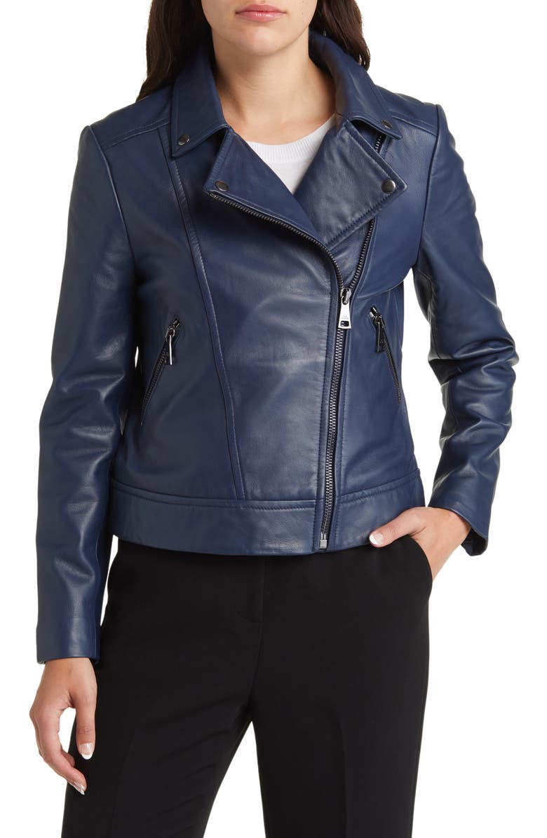 Ted Baker London Ellaar Leather Moto Jacket | Nordstromrack