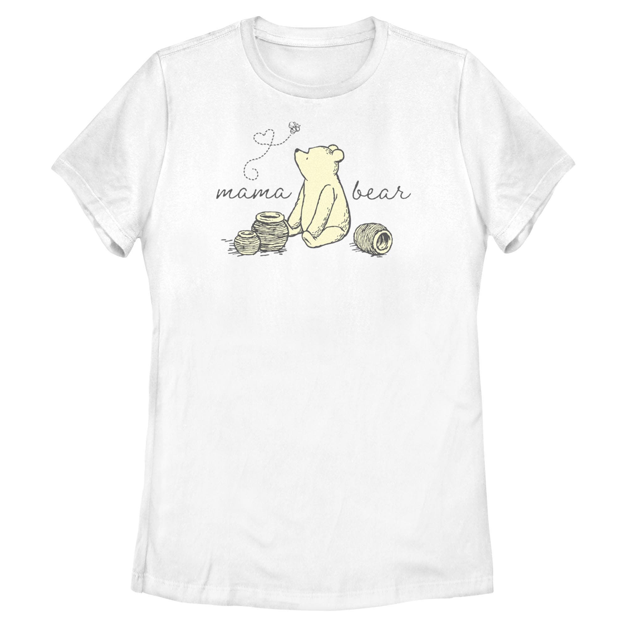 Winnie the Pooh Women's Winnie the Pooh Mama Bear Graphic T-Shirt ...