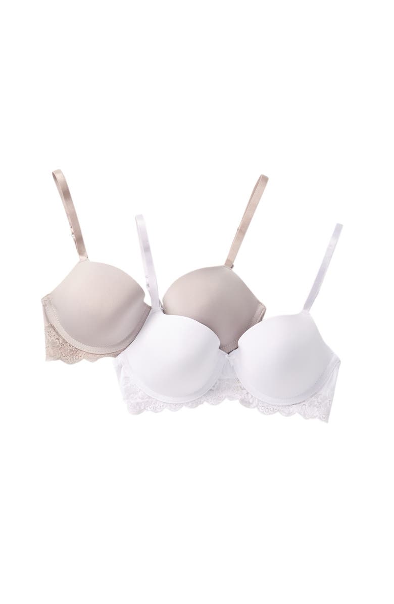 Jessica Simpson Lace Trim Underwire T-Shirt Bra - Pack of 2 | Nordstromrack